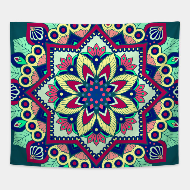 Beautiful Mandala Art - Mandala Art - Tapestry | TeePublic