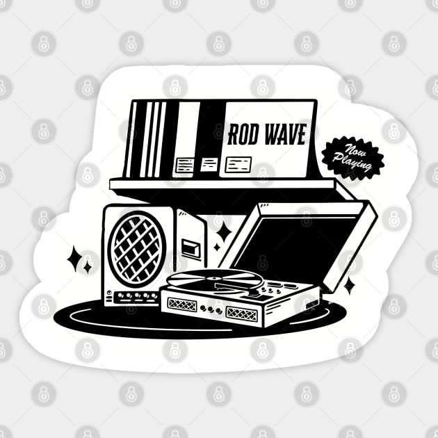 Rod Wave // Now Playing - Rod Wave - Sticker | TeePublic