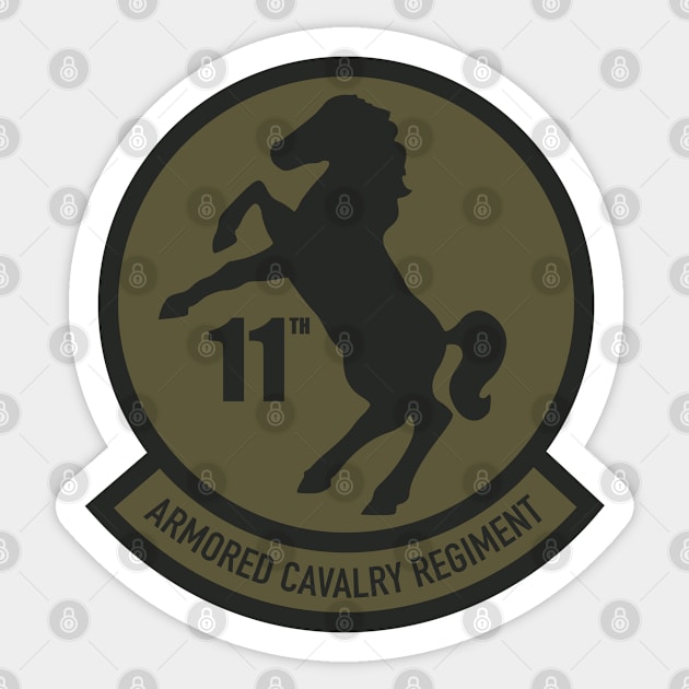 11th Armored Cavalry Regiment - Black Horse Regiment - Sticker | TeePublic