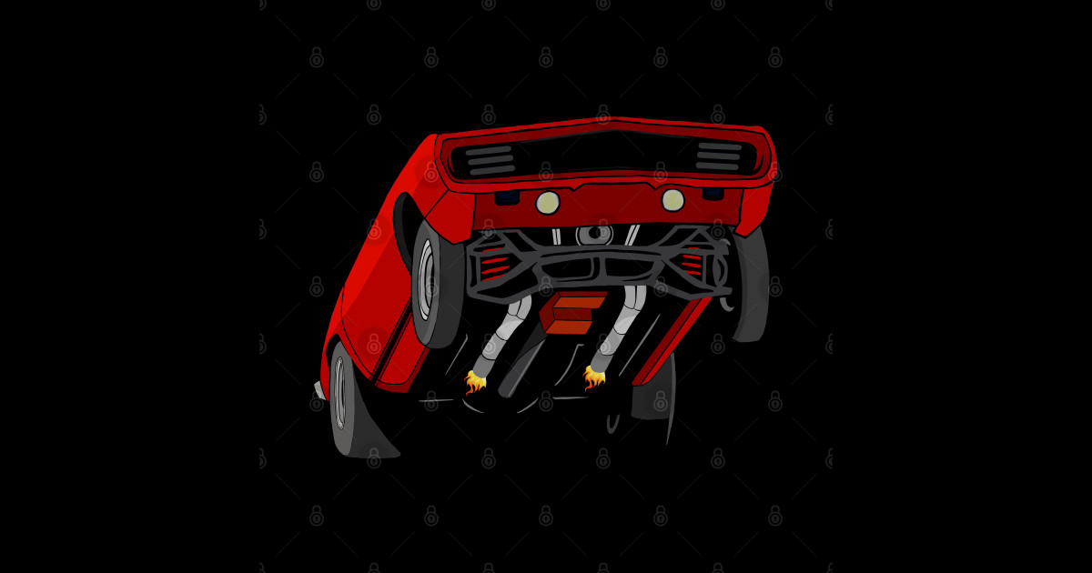 Red 1969 drag car - Drag Racing - Sticker | TeePublic