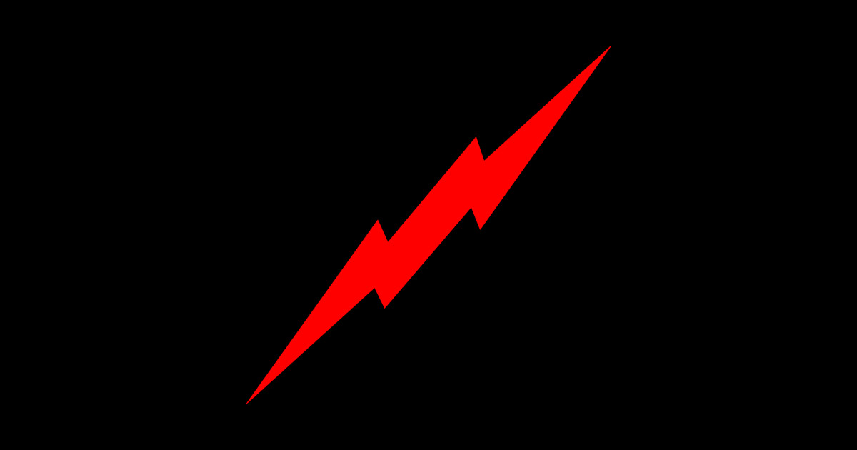 Red lightning bolt - Lightning Bolt - Sticker | TeePublic