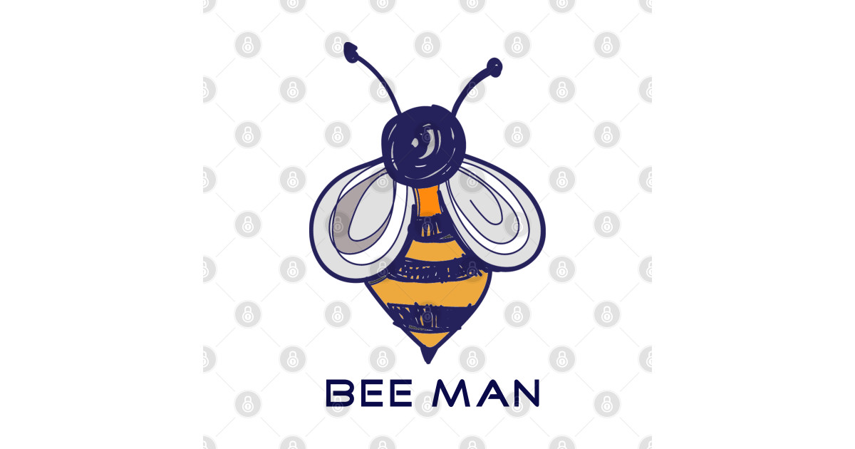 Cute, Fun Bee Man Design with Kawaii Bee - Bee Man Kawaii Honeybee - T ...
