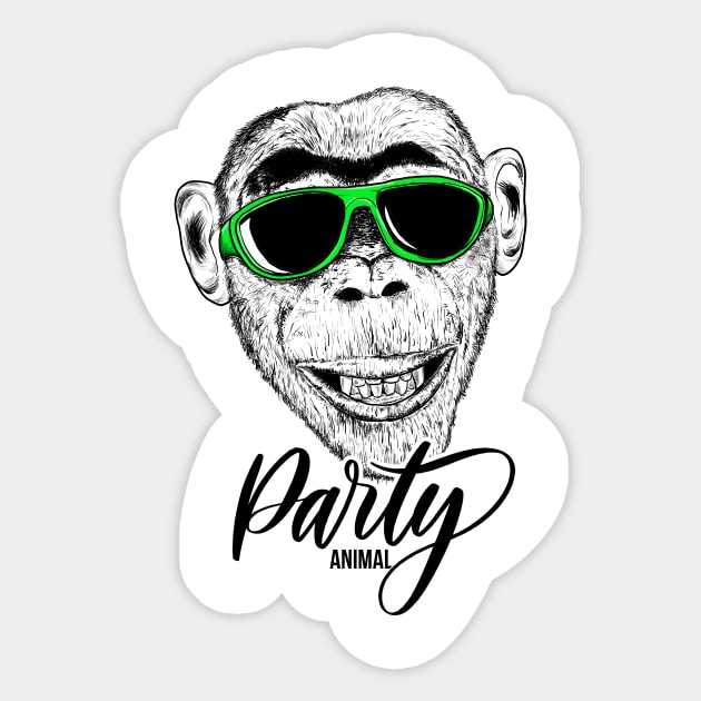 Party Animal - Party - Sticker | TeePublic