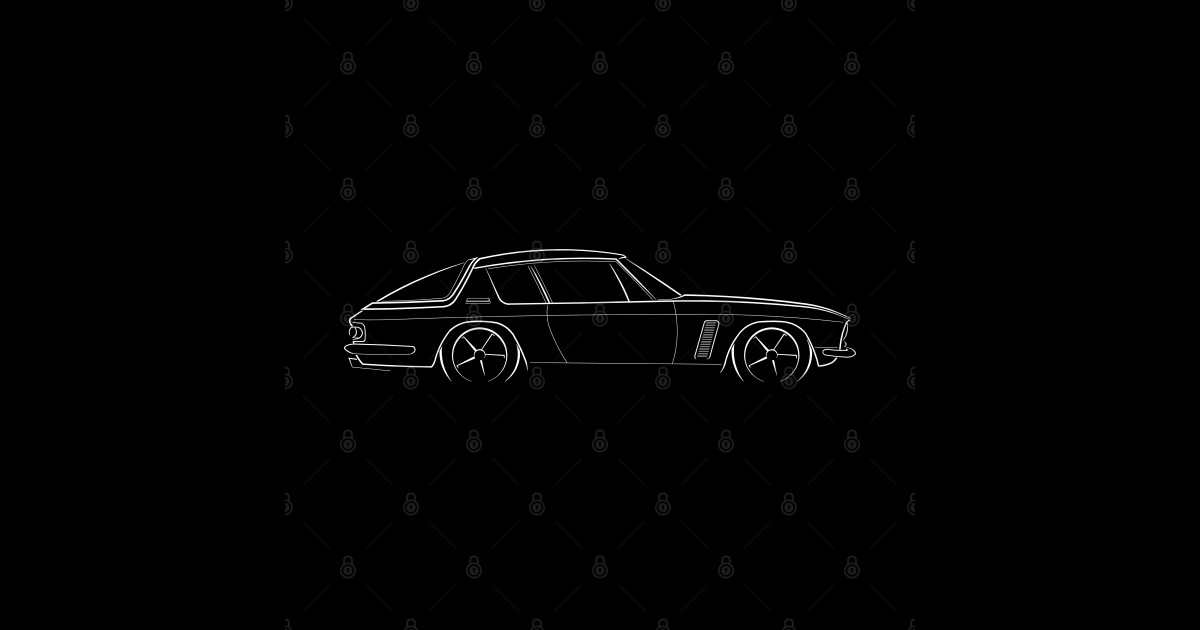 Jensen Interceptor 2 - profile stencil, white - Jensen Interceptor ...