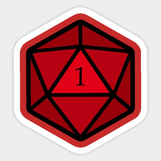 Nat 1 - Dnd - Sticker | TeePublic