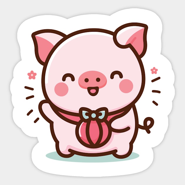 Happy dancing pig! - Pig - Sticker | TeePublic