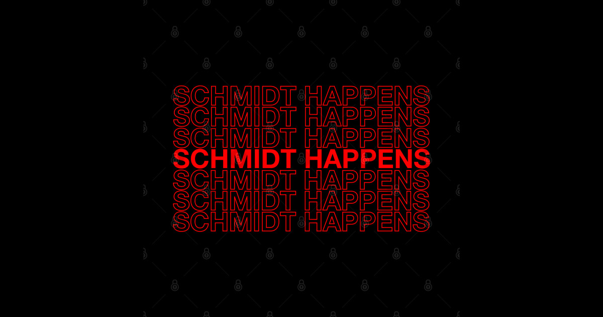 Schmidt Happens New Girl Thank You Bag - Schmidt - Sticker | TeePublic