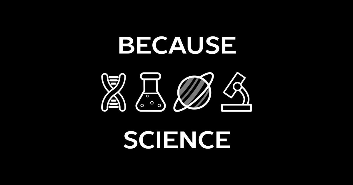 Funny Because Science Is Cool T-Shirt - Cool Science - Sticker | TeePublic