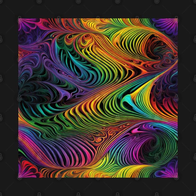 1960s Colorful Psychedelic Fractal Art Pattern - Psychedelic - T-Shirt ... 1960s Colorful Psychedelic Fractal Art Pattern - Psychedelic - T-Shirt ...