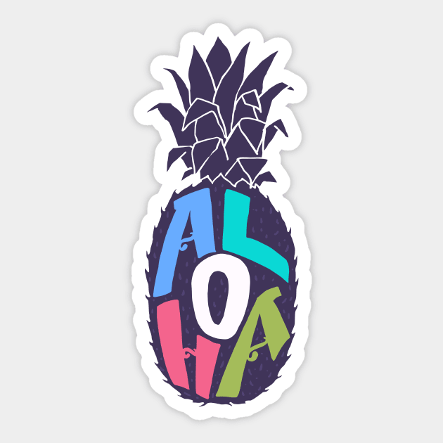 ALOHA! - Handdrawn - Sticker | TeePublic