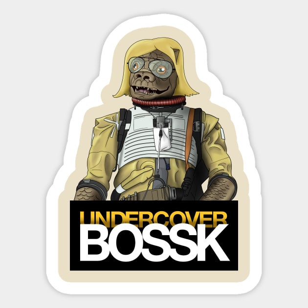 Undercover Bossk - Funny Star Wars - Sticker | TeePublic
