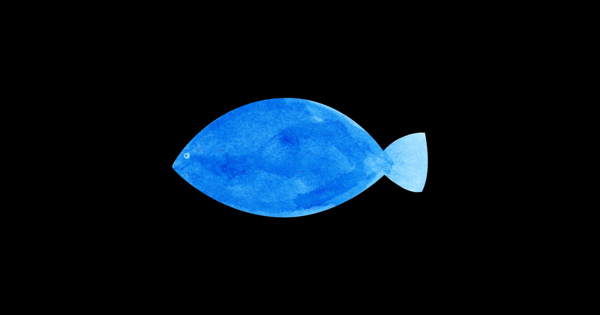 Blue fish - Fish - Sticker | TeePublic