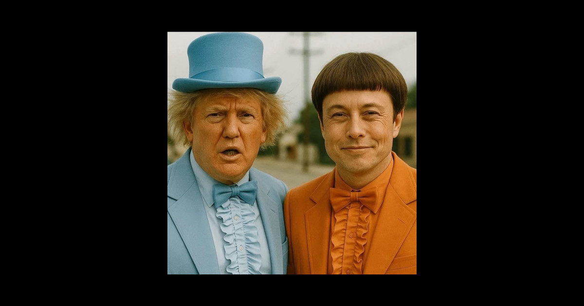Dumb & Dumber Donald Trump & Elon Musk Meme - Elon Musk Meme - Posters ...