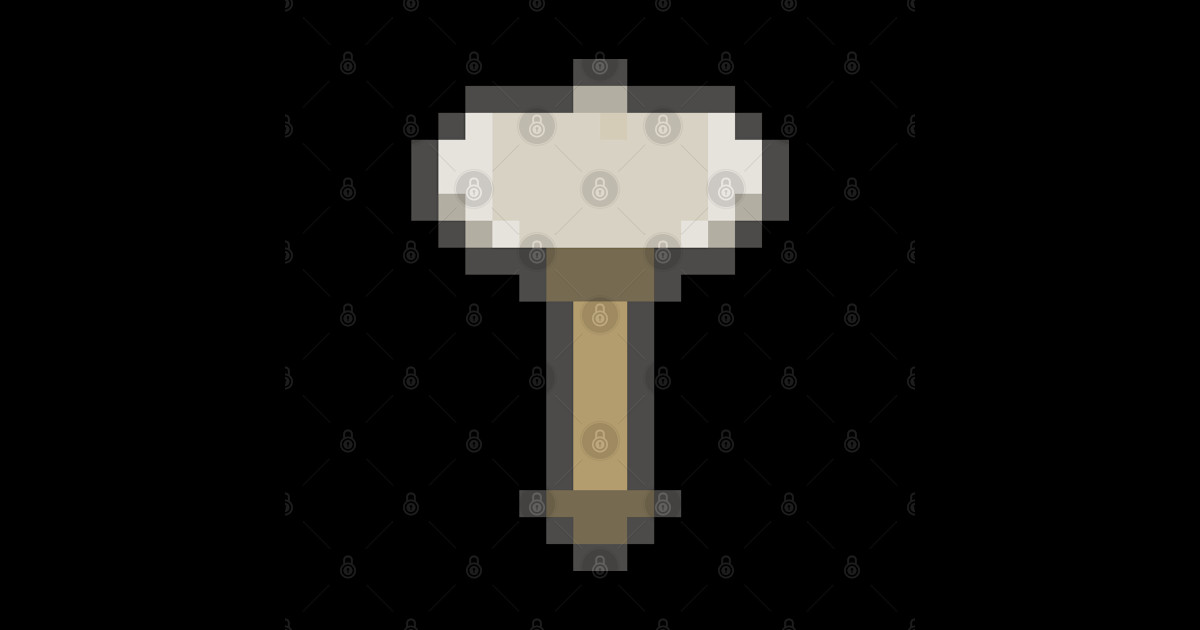 hammer pixel art - Hammer - Sticker | TeePublic