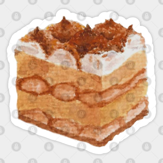 Tiramisu Watercolour design - Tiramisu - Sticker | TeePublic