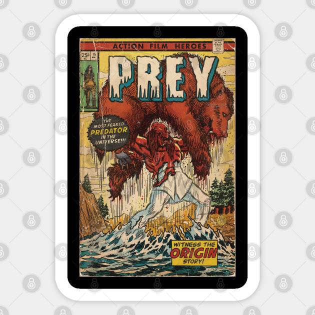 PREY - Predator Bear fight comic book fan art - Sci Fi - Sticker ...