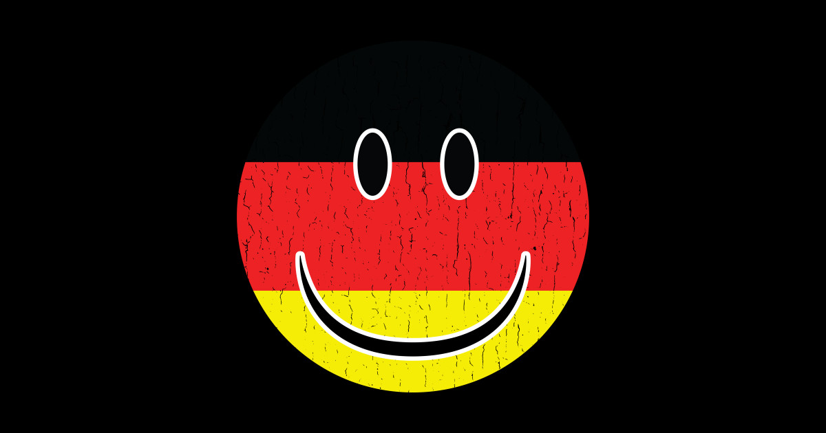 Smiley Germany Flag Fan German Fan Gift - Germany Flag Smiley - Sticker ...