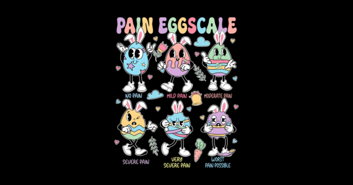Easter Day Pain Scale - Easter Day Pain Scale - Magnet | TeePublic