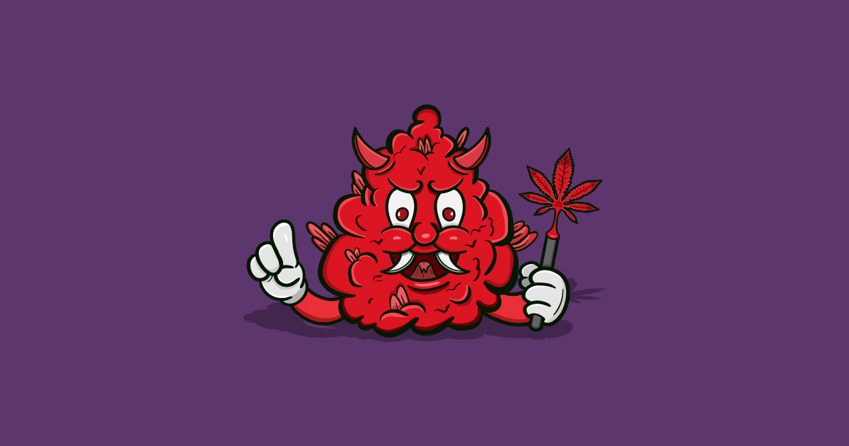 Weed Bud Evil Cartoon. - Drug - T-Shirt | TeePublic