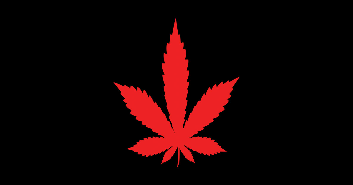 Red marijuana leaf - Cannabis - Phone Case | TeePublic