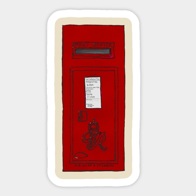 George 6th Post box - George 6th Post Box - Sticker | TeePublic