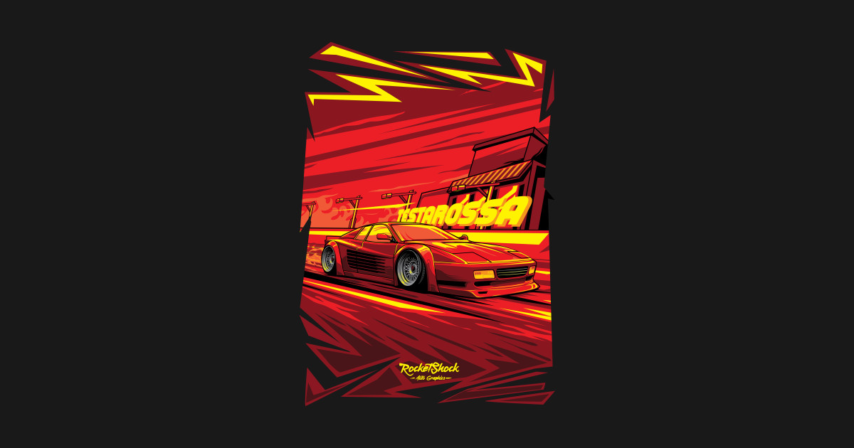 Testarossa Red theme - Testarossa - T-Shirt | TeePublic