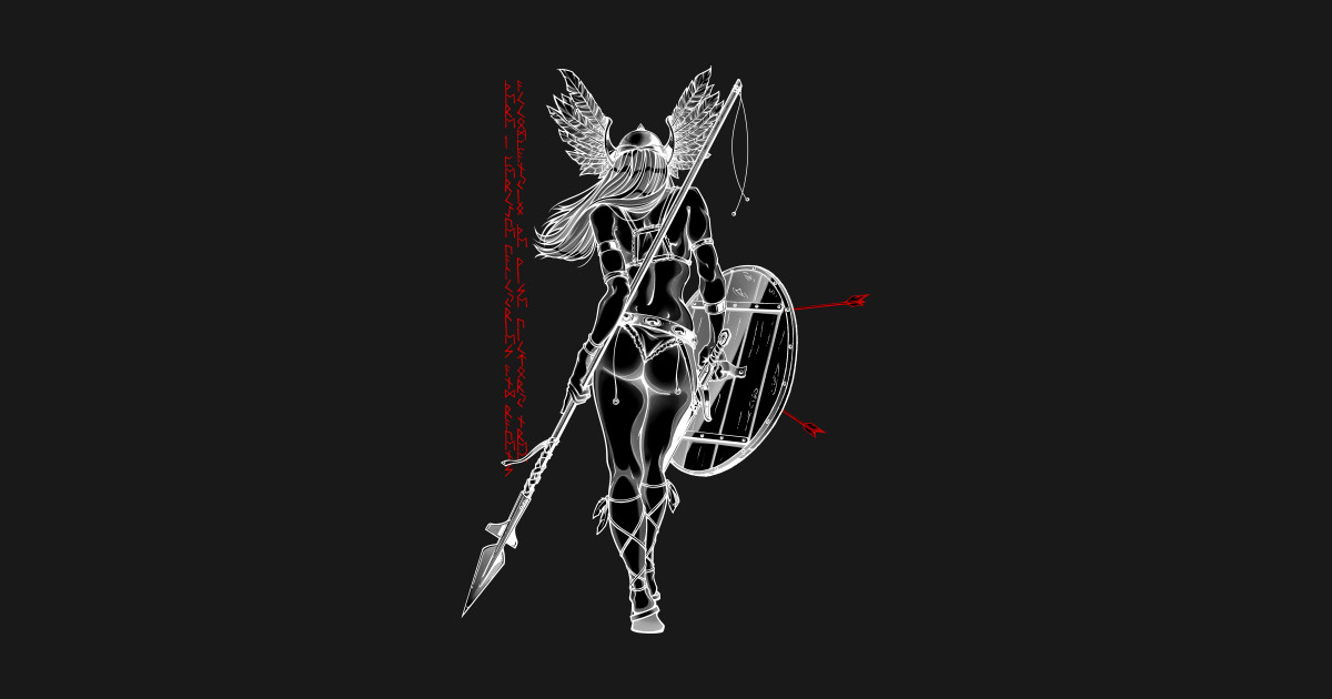 Valkyrie of Ravens (Negative) - Vikings - T-Shirt | TeePublic