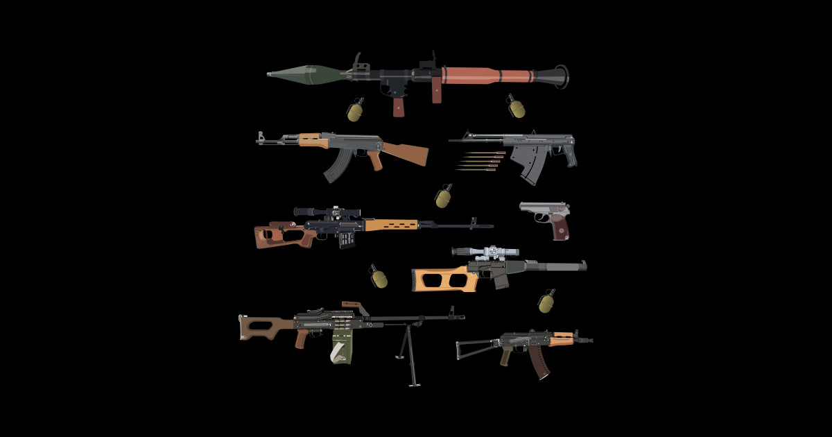 Soviet Cold War Weapons - Ak47 - Sticker | TeePublic