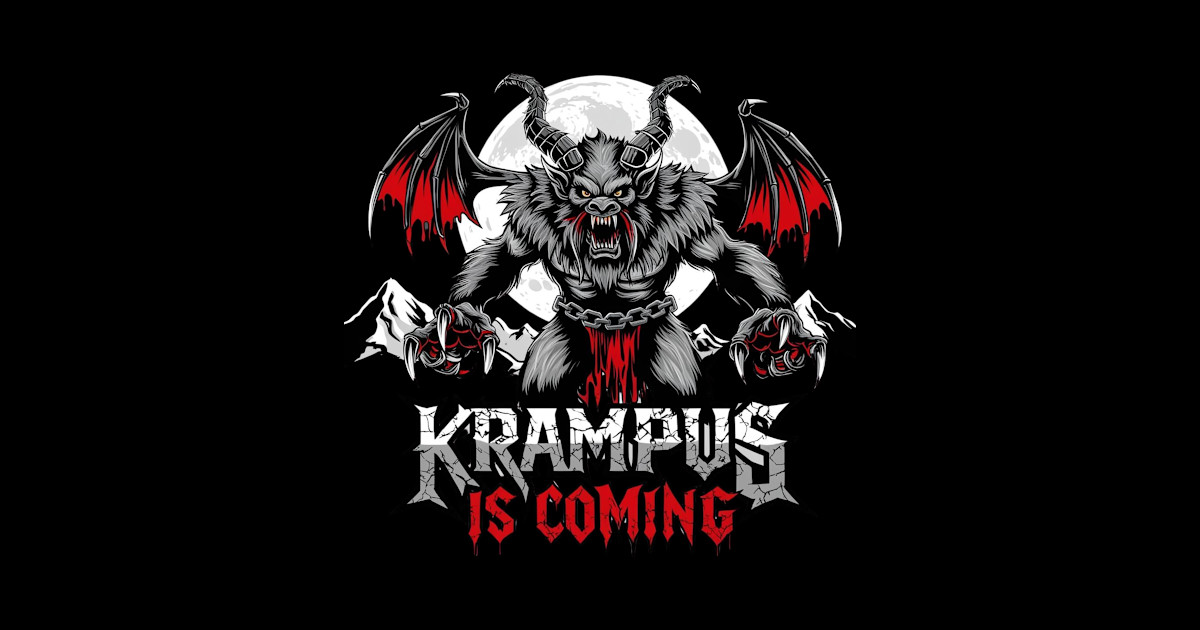 Krampus is coming! - Krampus - Sticker | TeePublic