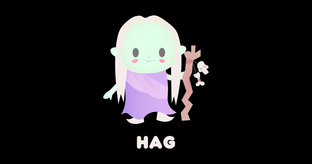 Kawaii Hag Monster - Dnd - Sticker | TeePublic