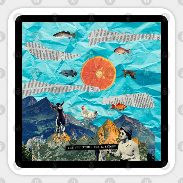 Nature collage art - Nature Collage - Sticker | TeePublic