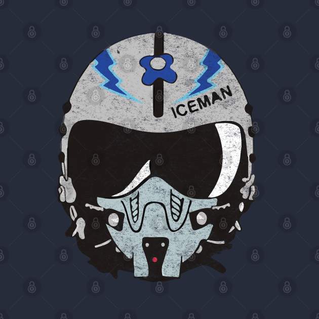 Iceman - vintage helmet - Top Gun - T-Shirt | TeePublic