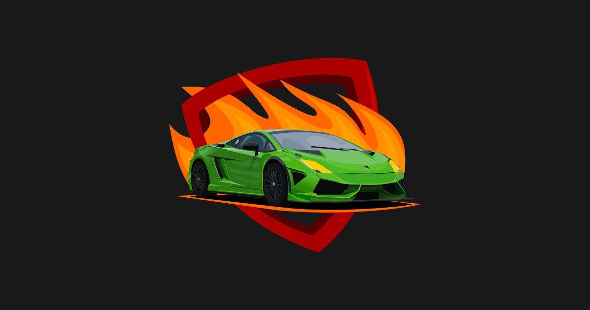Lamborghini car design with a fire theme - Lamborghini - T-Shirt ...