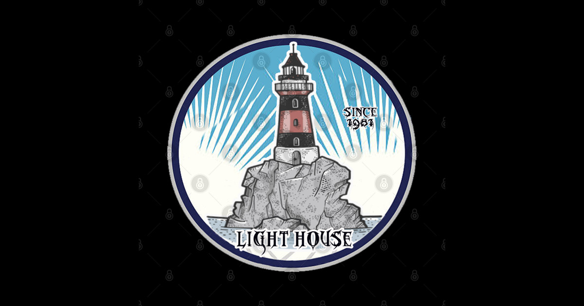 lighthouse logo - Lighthouse - Sticker | TeePublic