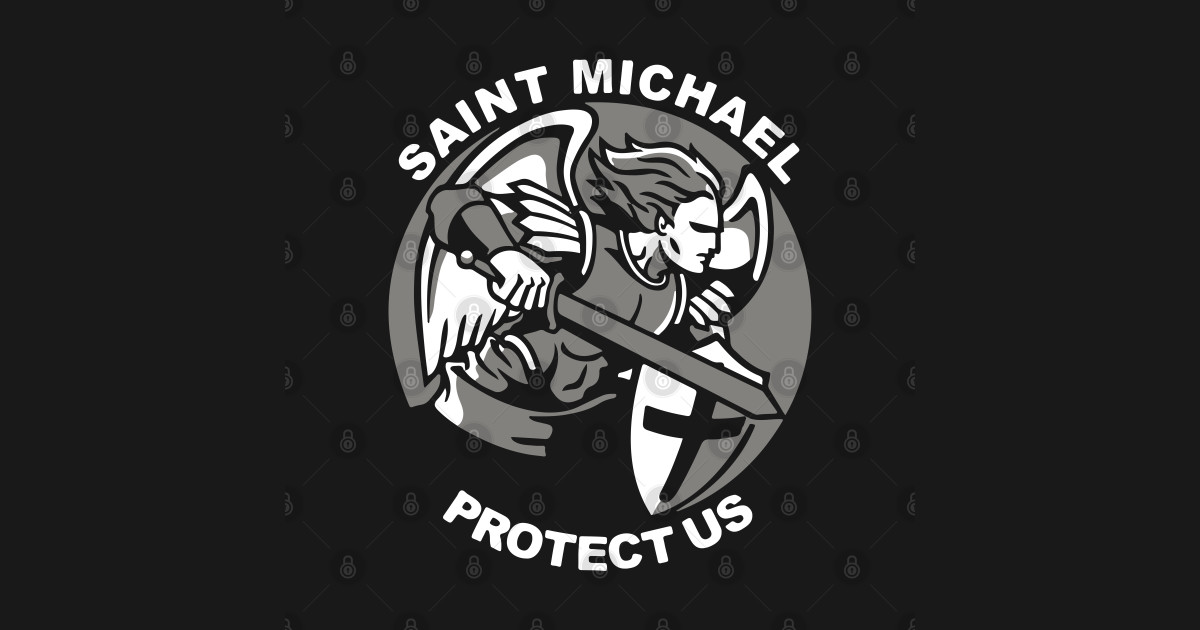 Saint Michael Protect Us - Saint Michael - Kids T-Shirt | TeePublic
