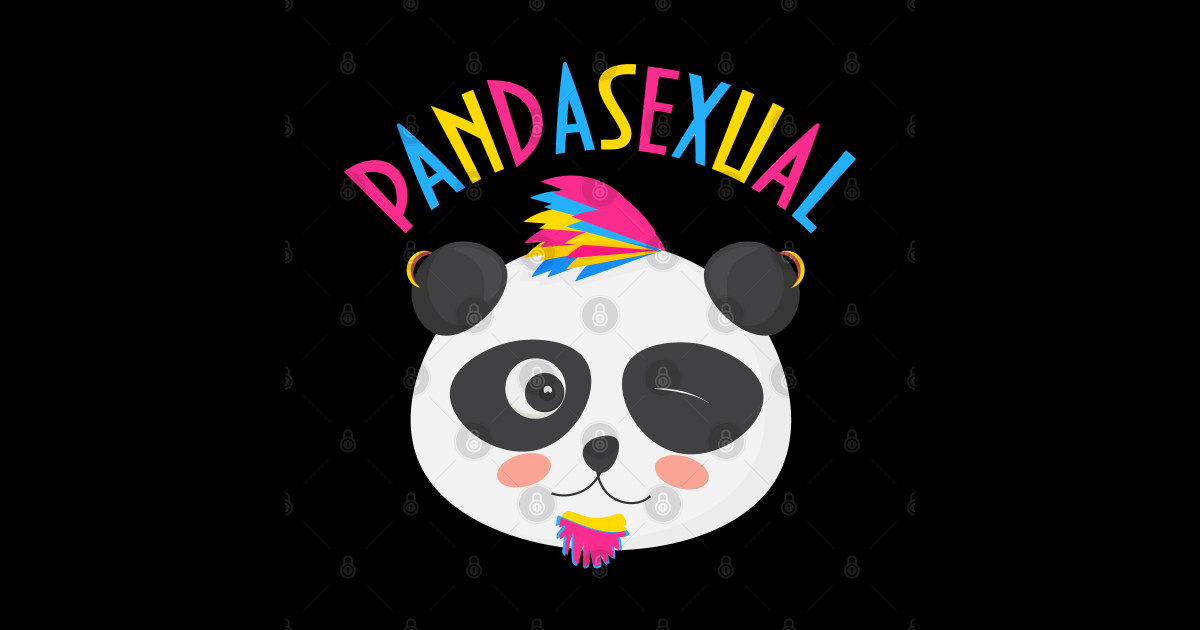 Pansexual Pride Panda - Pansexual Pride - Sticker | TeePublic