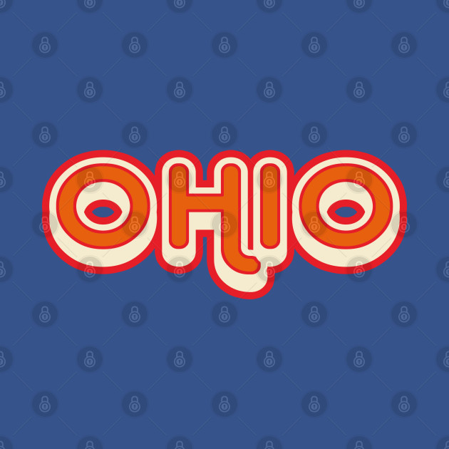 Ohio retro 70s vintage graphic with shadow - Ohio - T-Shirt sold by ...