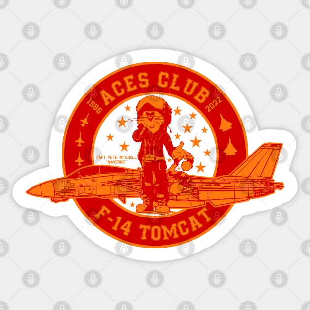 Grumman F-14 Tomcat - Aces Club 1986/2022 - 5 kill - Orange - Grumman F ...