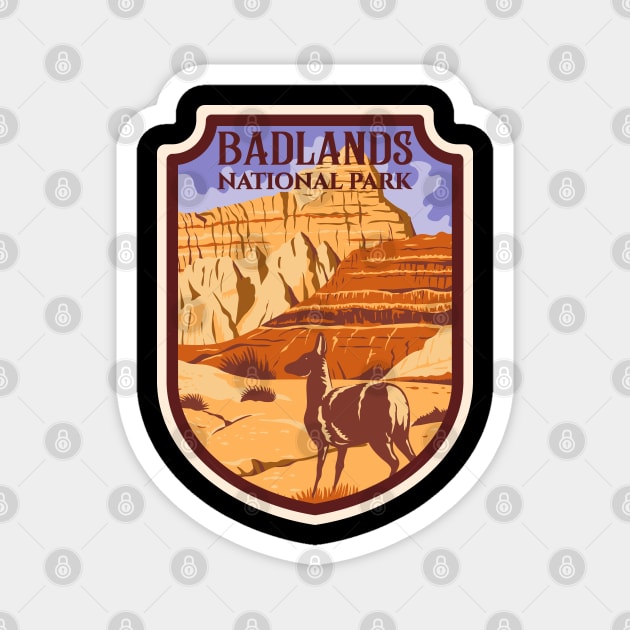 Badlands National Park Emblem - Badlands National Park - Magnet | TeePublic