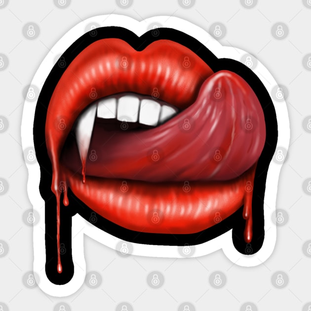 Vampire lips vamp teeth - Vampire Lips Vampire Teeth - Sticker | TeePublic
