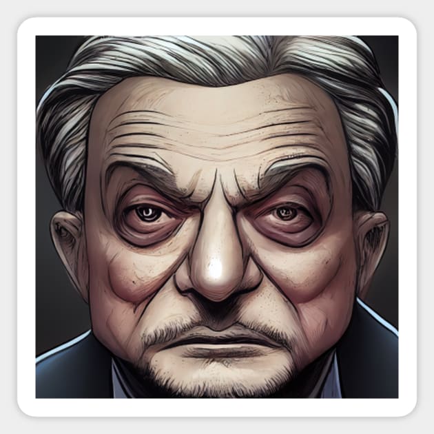 George Soros | Comics style - Comics - Sticker | TeePublic