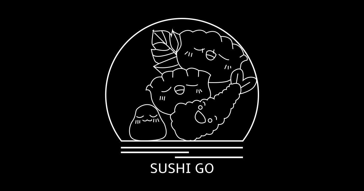 Sushi Go Minimalist Line Drawing - Board Game Inspired Graphic ...