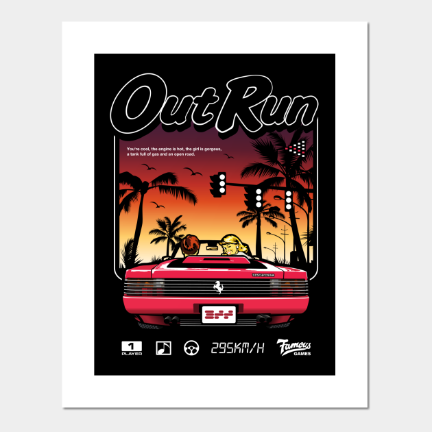 Out Run Retro Vintage Arcade Gaming - Out Run - Posters and Art Prints ...