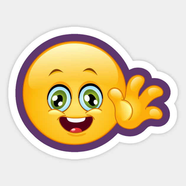 Hello Emoji - Emoji - Sticker | TeePublic