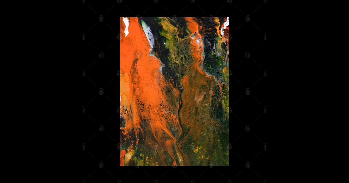 Volcano Breath Fluid Art - Fluid Art - Posters and Art Prints | TeePublic