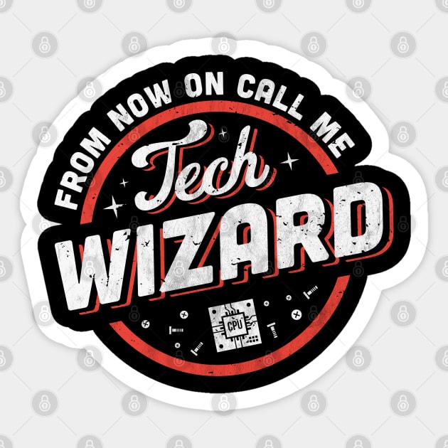 Tech Wizard - Computer Repair & IT Support - Tech Support - Sticker ...
