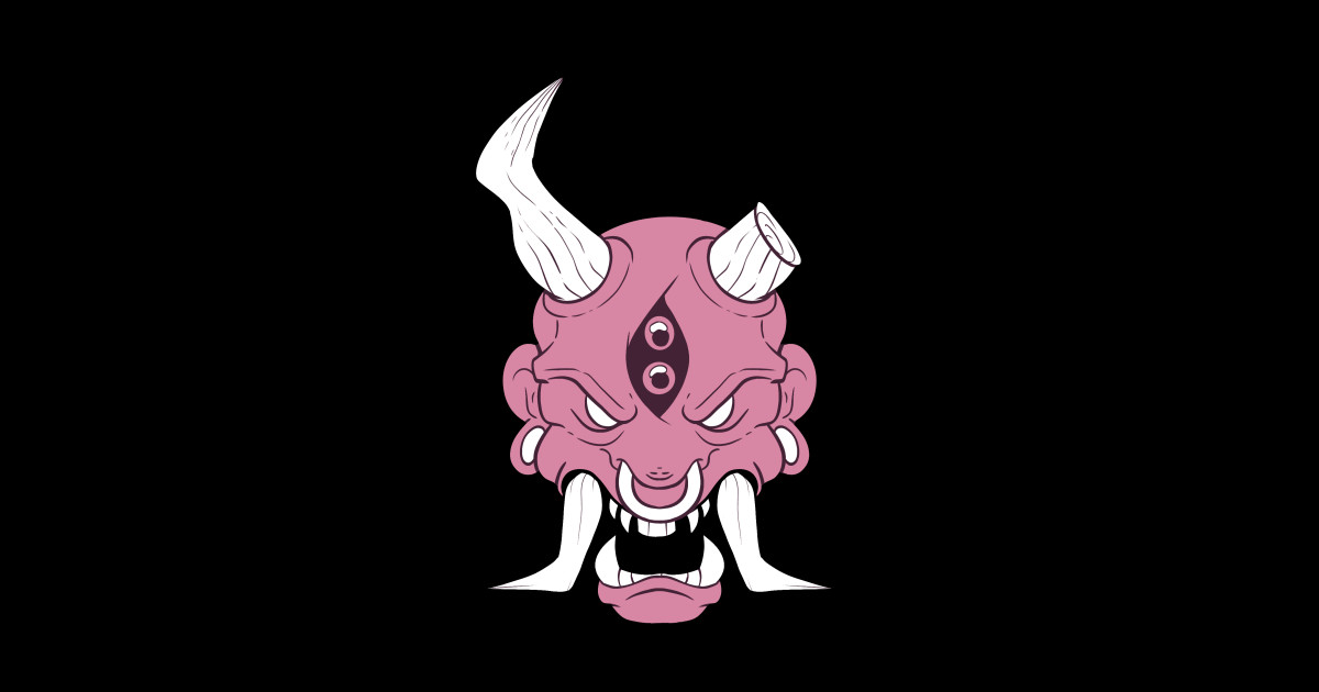 Pink Oni - Oni - Posters and Art Prints | TeePublic
