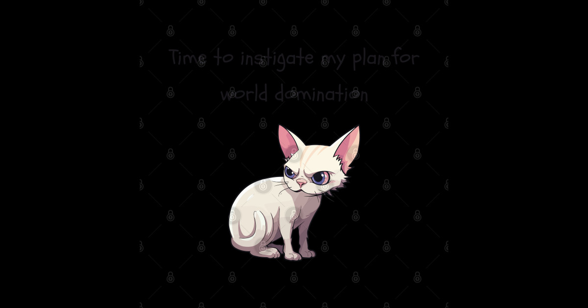 Cutest evil genius - Cats - Sticker | TeePublic