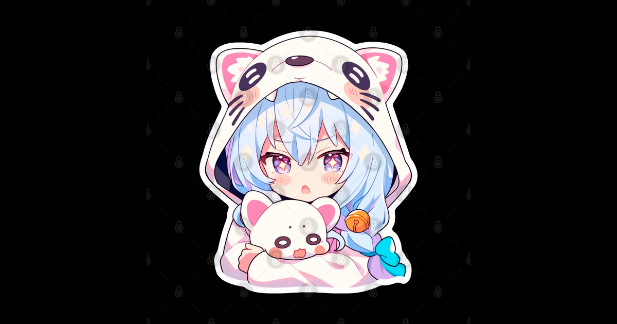 Cute girl hugging a pet - Girl Hugging - Sticker | TeePublic