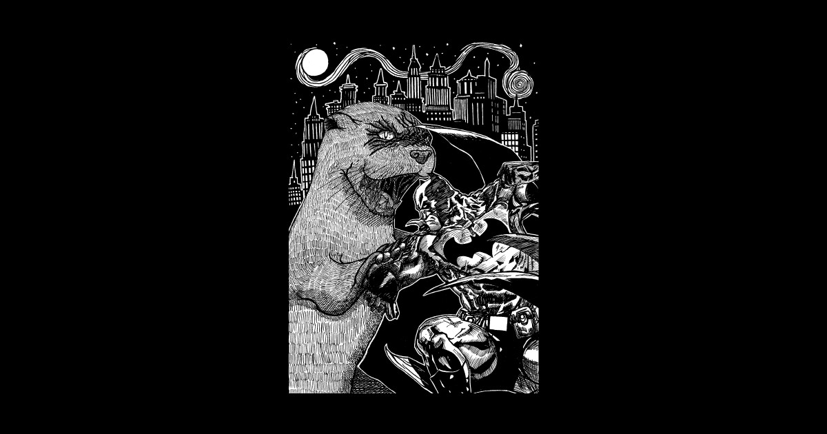 Batman versus Otter - Batman - Sticker | TeePublic